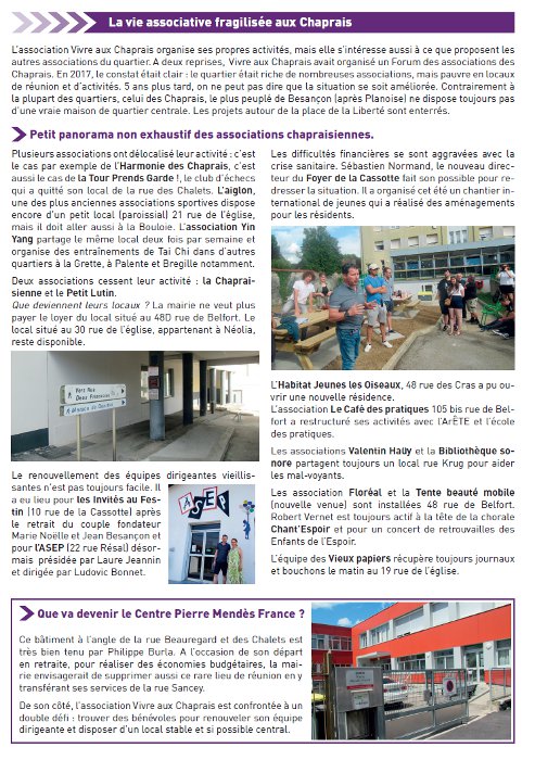 Le Journal Vivre aux Chaprais n° 40 de septembre est publié – Vivre aux ...